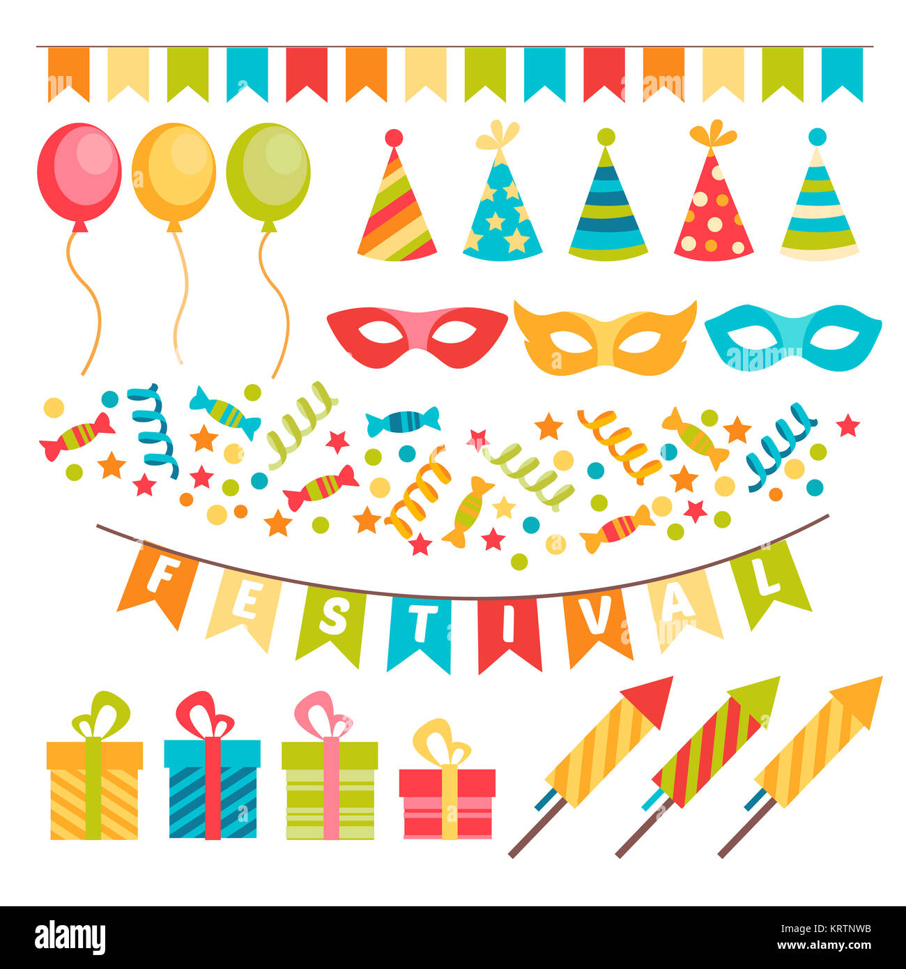 Colorful decoration for party Stock Photo - Alamy