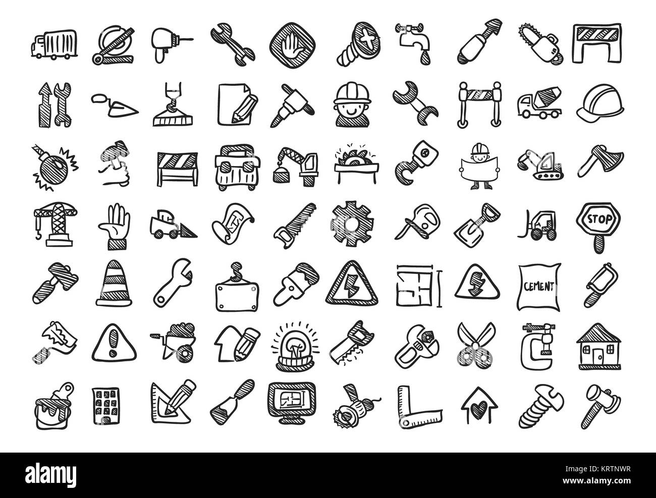 Cartoon man icon flat Black and White Stock Photos & Images - Alamy