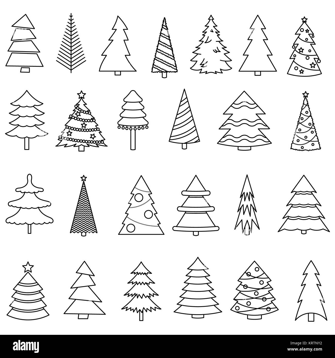 Evergreen pine tree logo Black and White Stock Photos & Images - Alamy