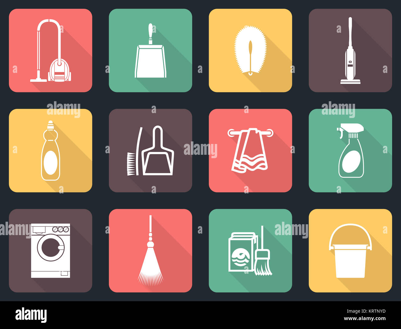 Design cleaning icon set hi-res stock photography and images - Alamy