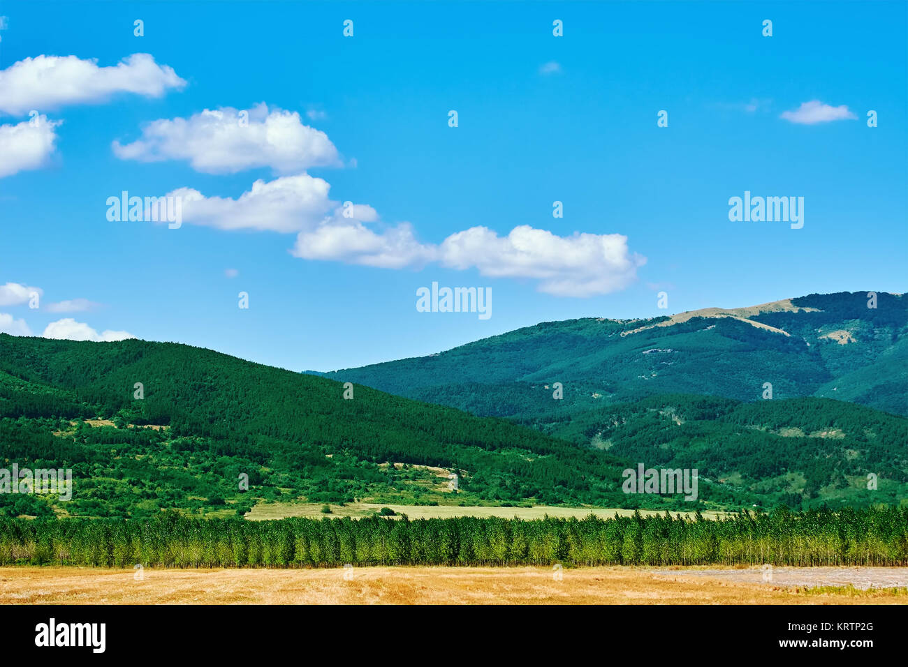 Bulgarian Landscape with Mountains Stock Photo - Alamy