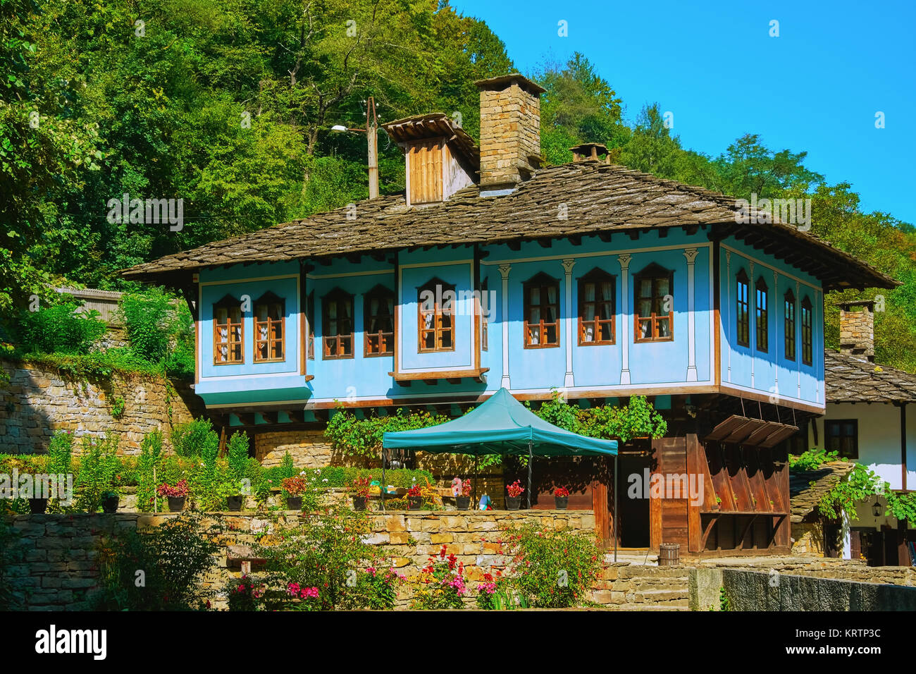 Two-storey House on a Hill Slope Stock Photo - Alamy
