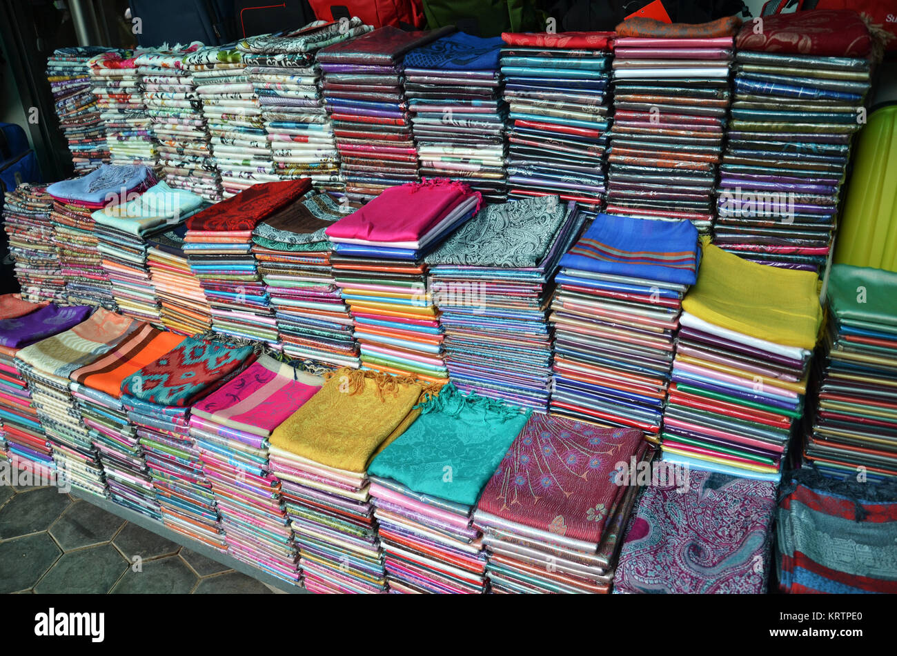 Khmer cloths for sale at a market Stock Photo - Alamy