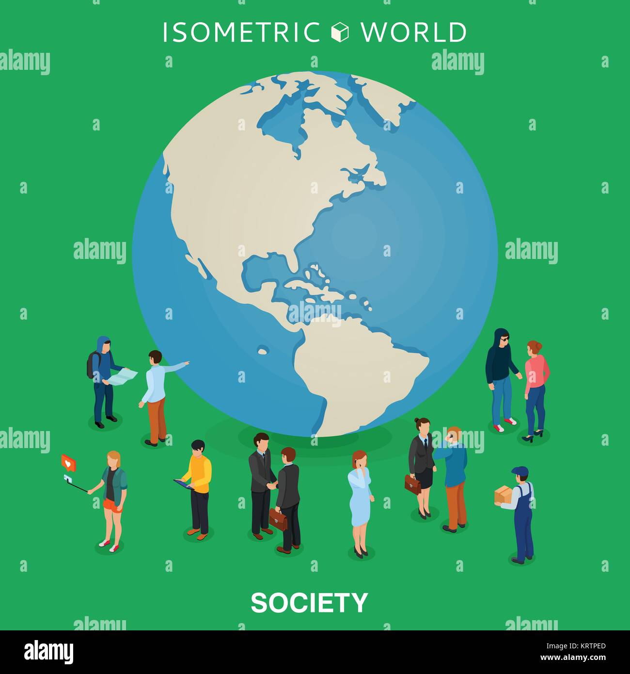 Be worldwide cosmopolitan globalization flat 3d web isometric ...