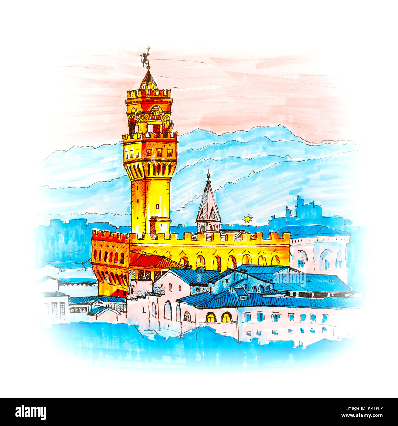 Florence tower Cut Out Stock Images & Pictures - Alamy