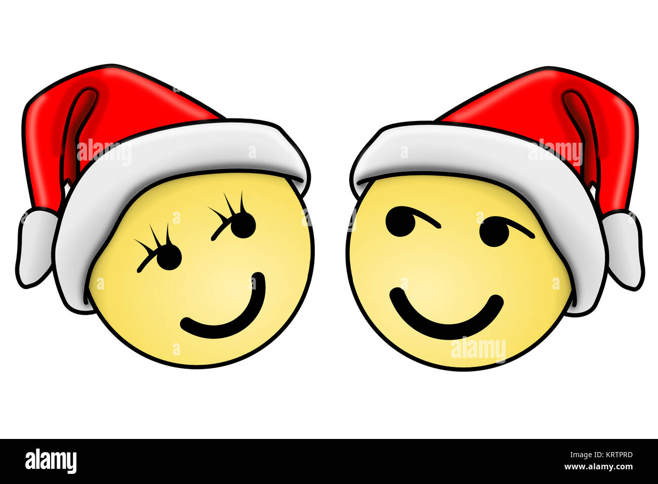 Two woman santa isolated Cut Out Stock Images & Pictures - Alamy