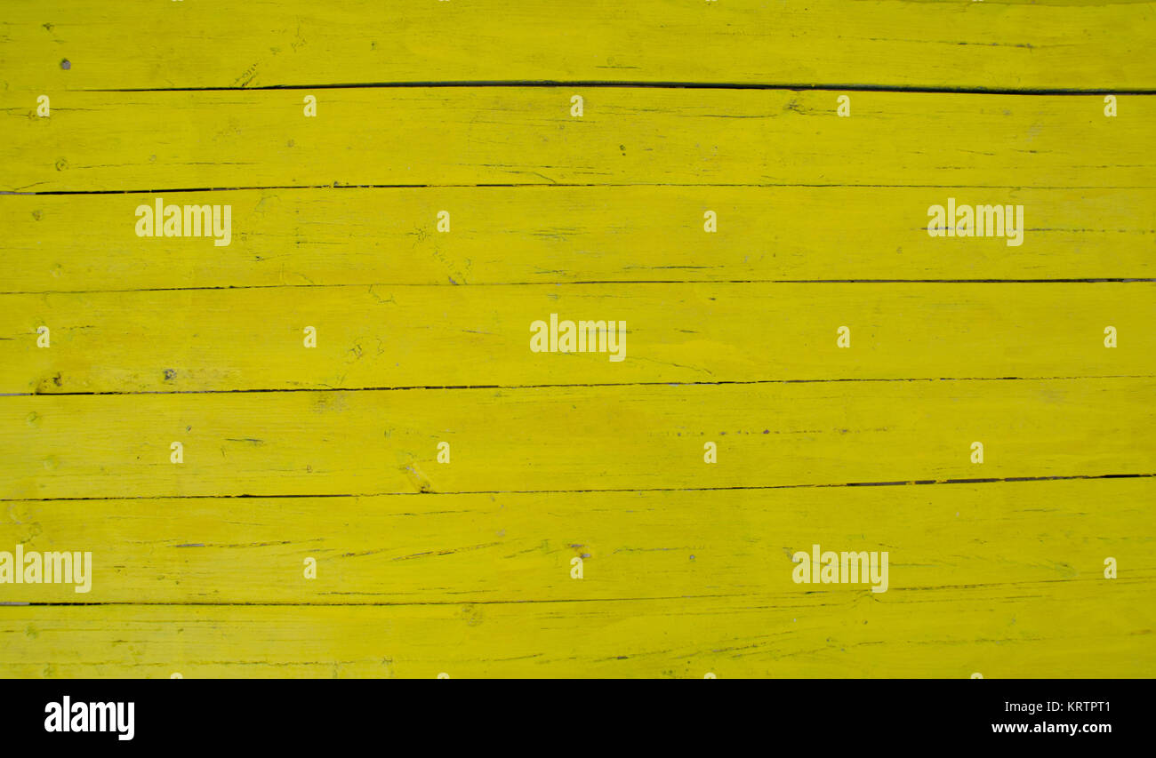Yellow wooden plank table top Stock Photo - Alamy