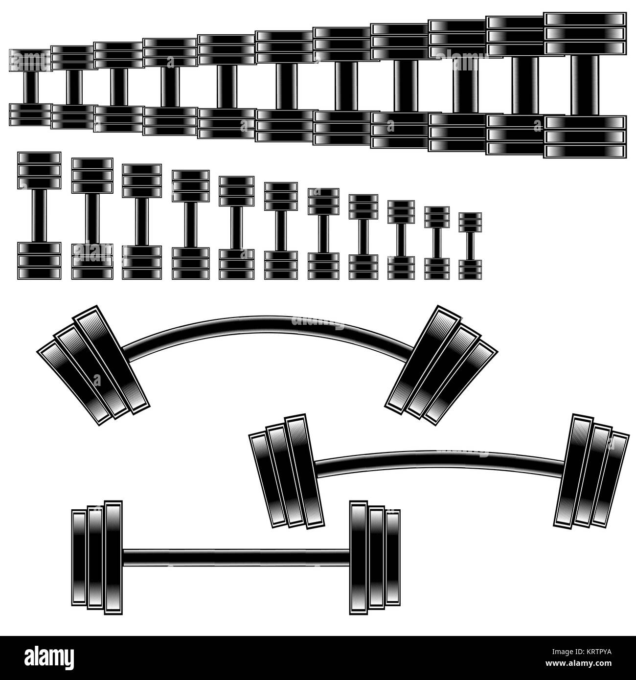 Set of Different Weight for Gym Stock Photo - Alamy