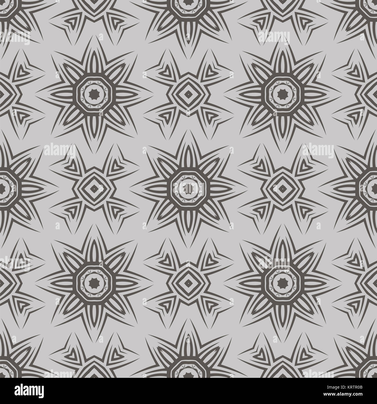 Grey Ornamental Seamless Line Pattern Stock Photo - Alamy