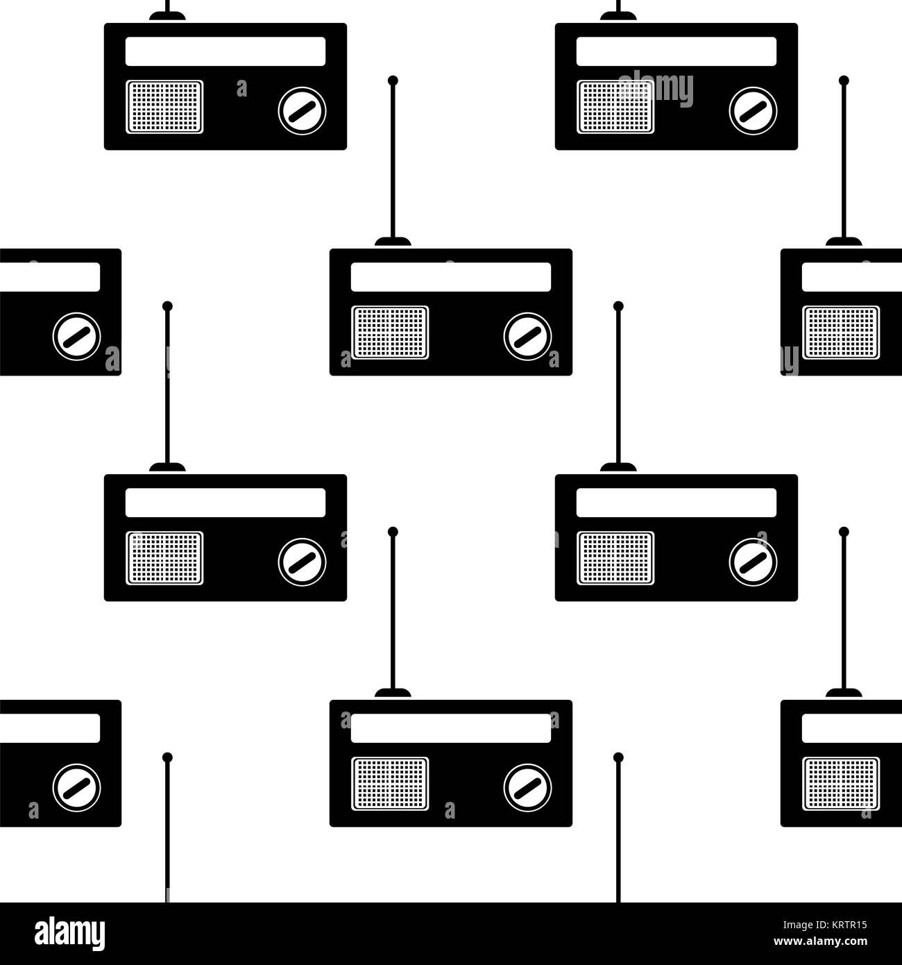 Retro radio icon silhouette hi-res stock photography and images - Alamy