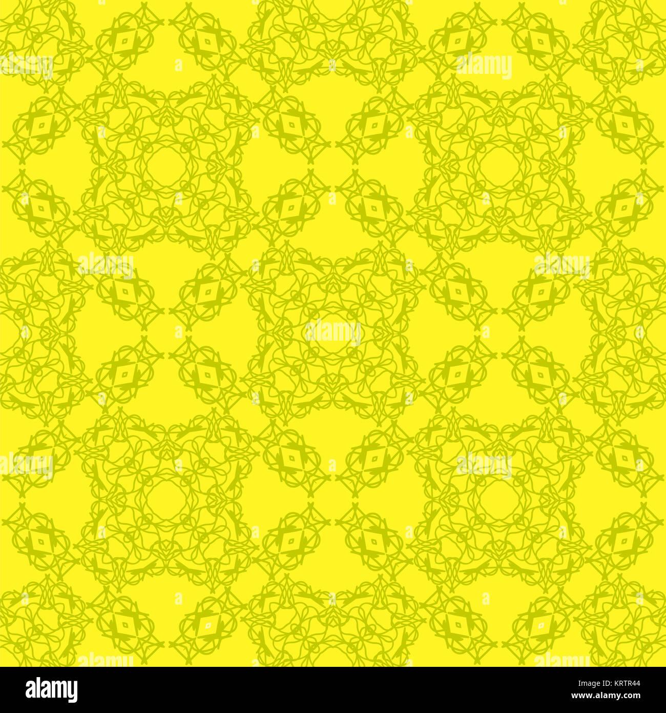 Yellow Ornamental Seamless Line Pattern Stock Photo - Alamy