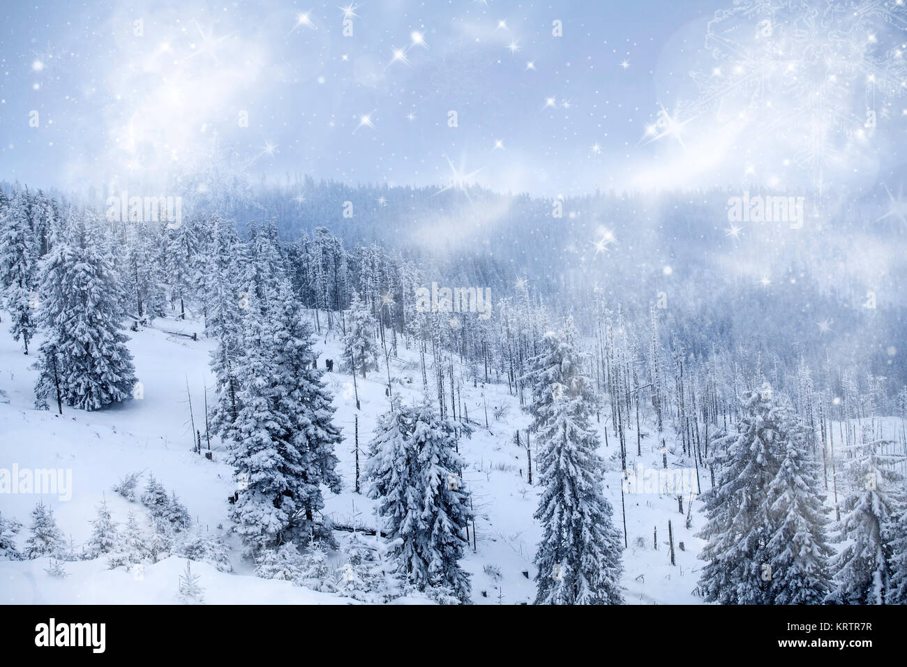 Fantastic winter landscape Stock Photo - Alamy