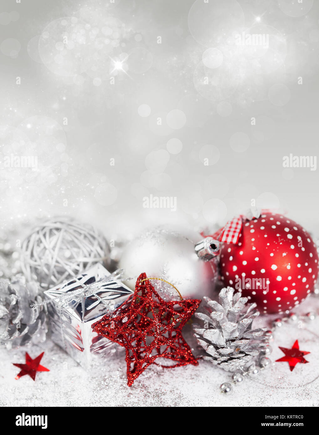 Abstract background with Christmas decorations Stock Photo - Alamy