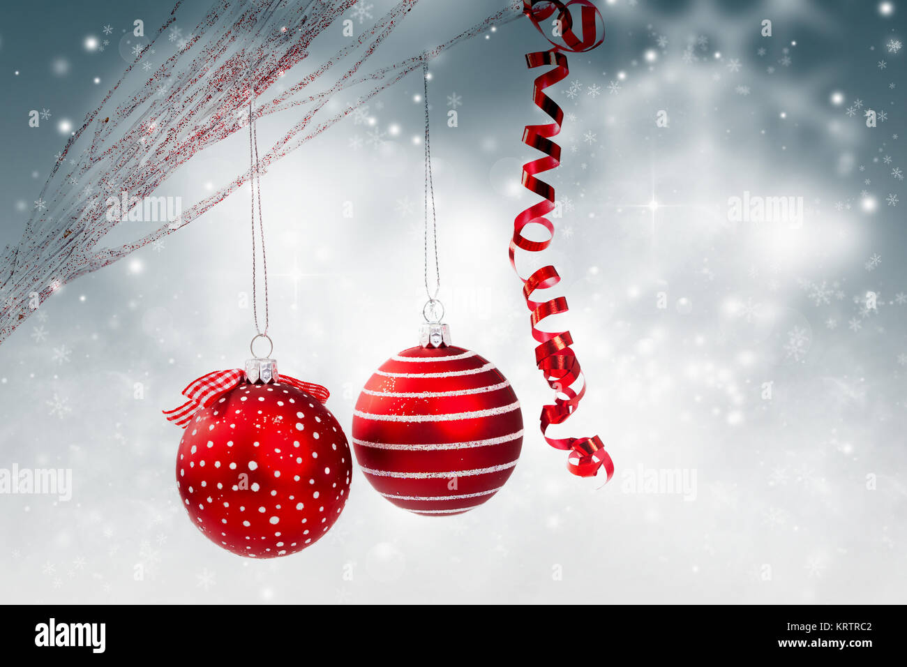 Abstract background with Christmas decorations Stock Photo - Alamy
