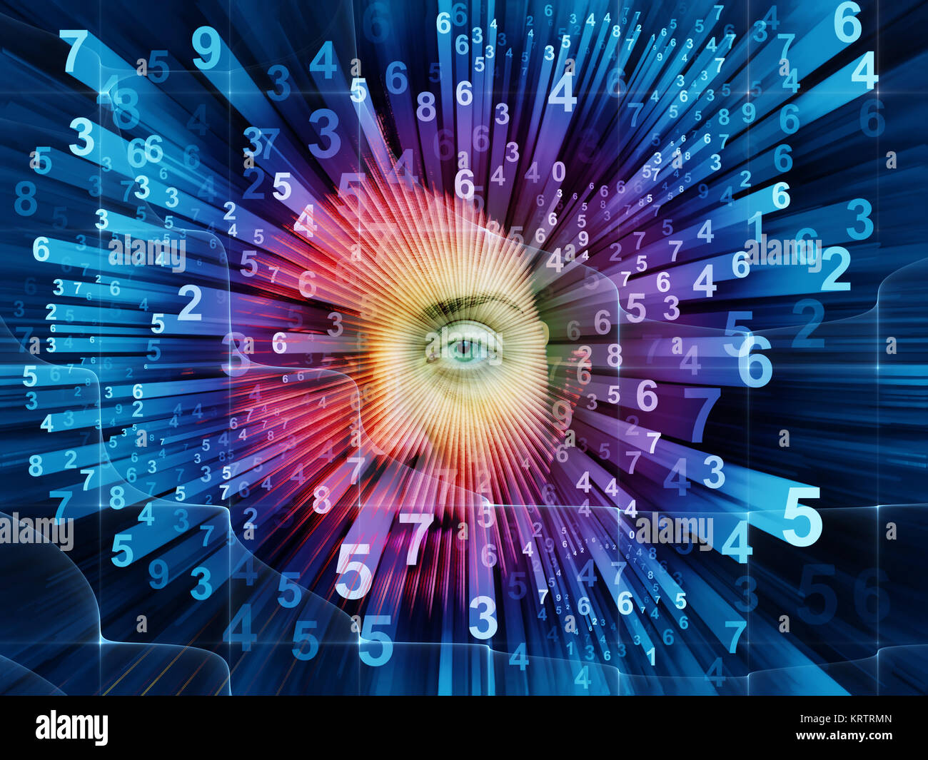 Realms of World of Numbers Stock Photo - Alamy