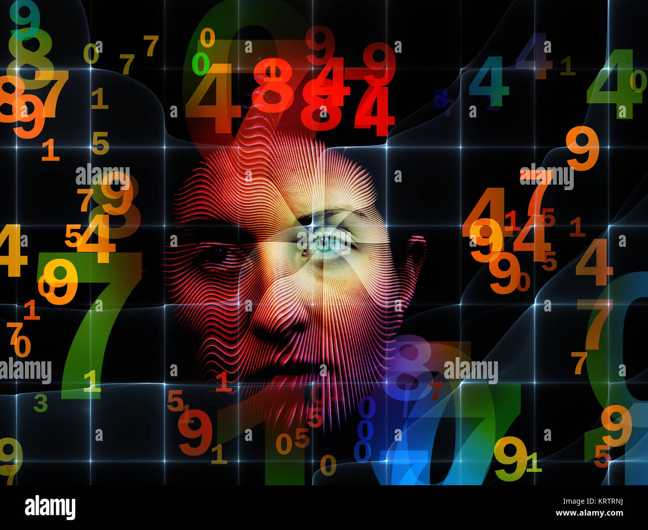 Conceptual World of Numbers Stock Photo - Alamy