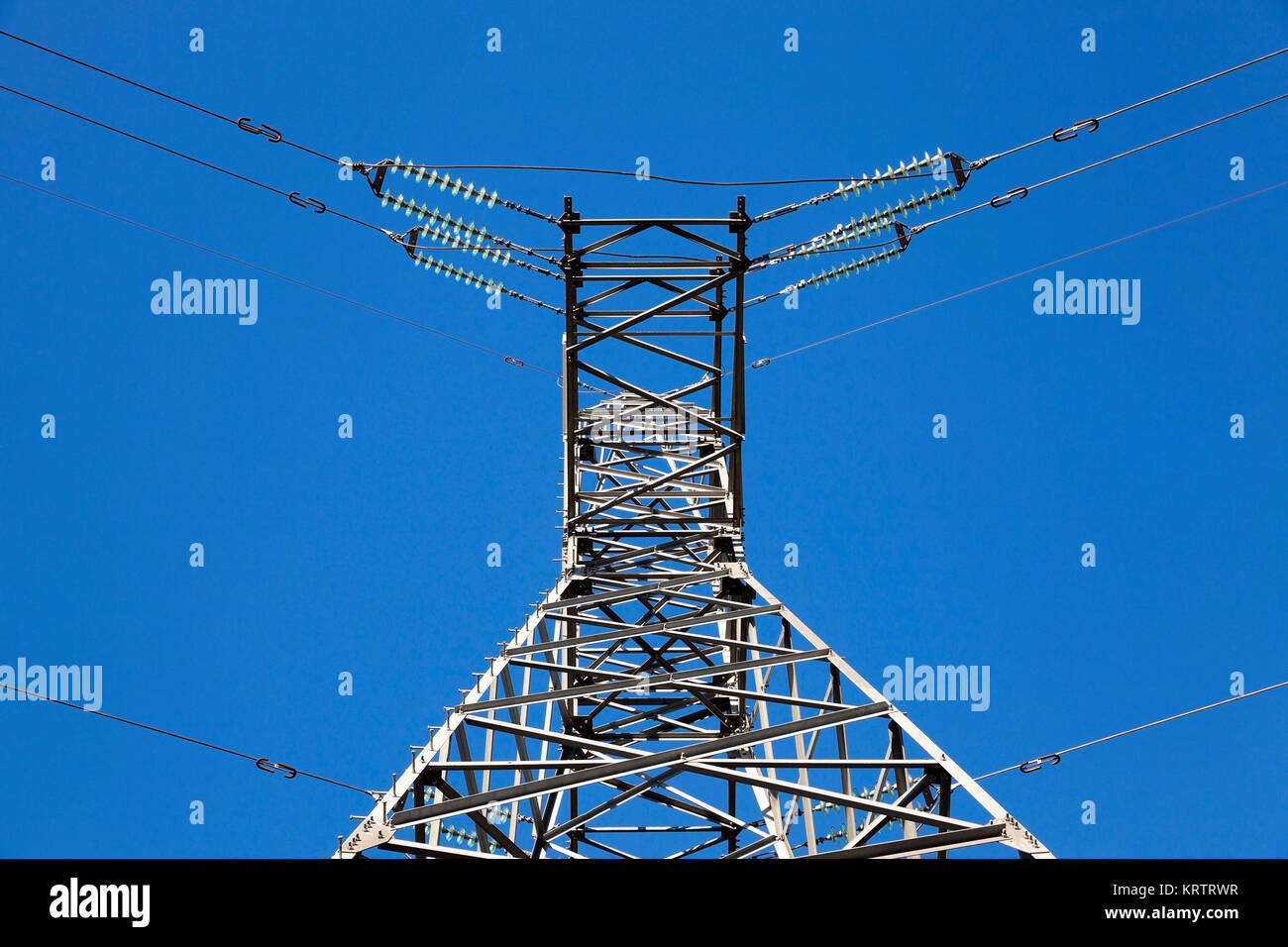 High-voltage poles, close-up Stock Photo - Alamy