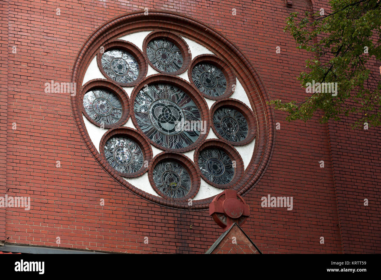 Red Catholic Church Stock Photo - Alamy