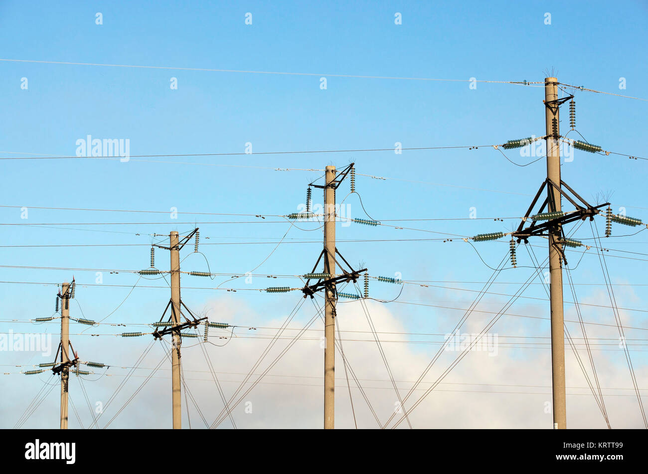 High-voltage power poles Stock Photo - Alamy