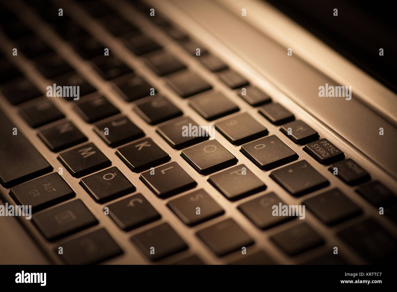 Laptop keyboard detail Stock Photo - Alamy