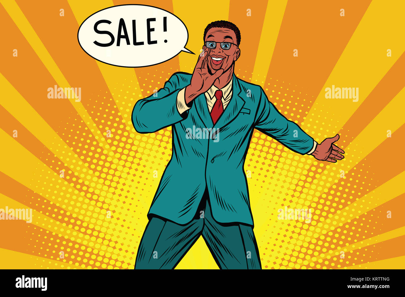 sale businessman promoter Stock Photo - Alamy
