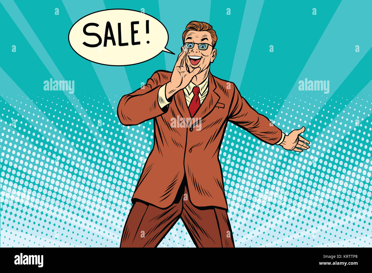 sale businessman promoter Stock Photo - Alamy