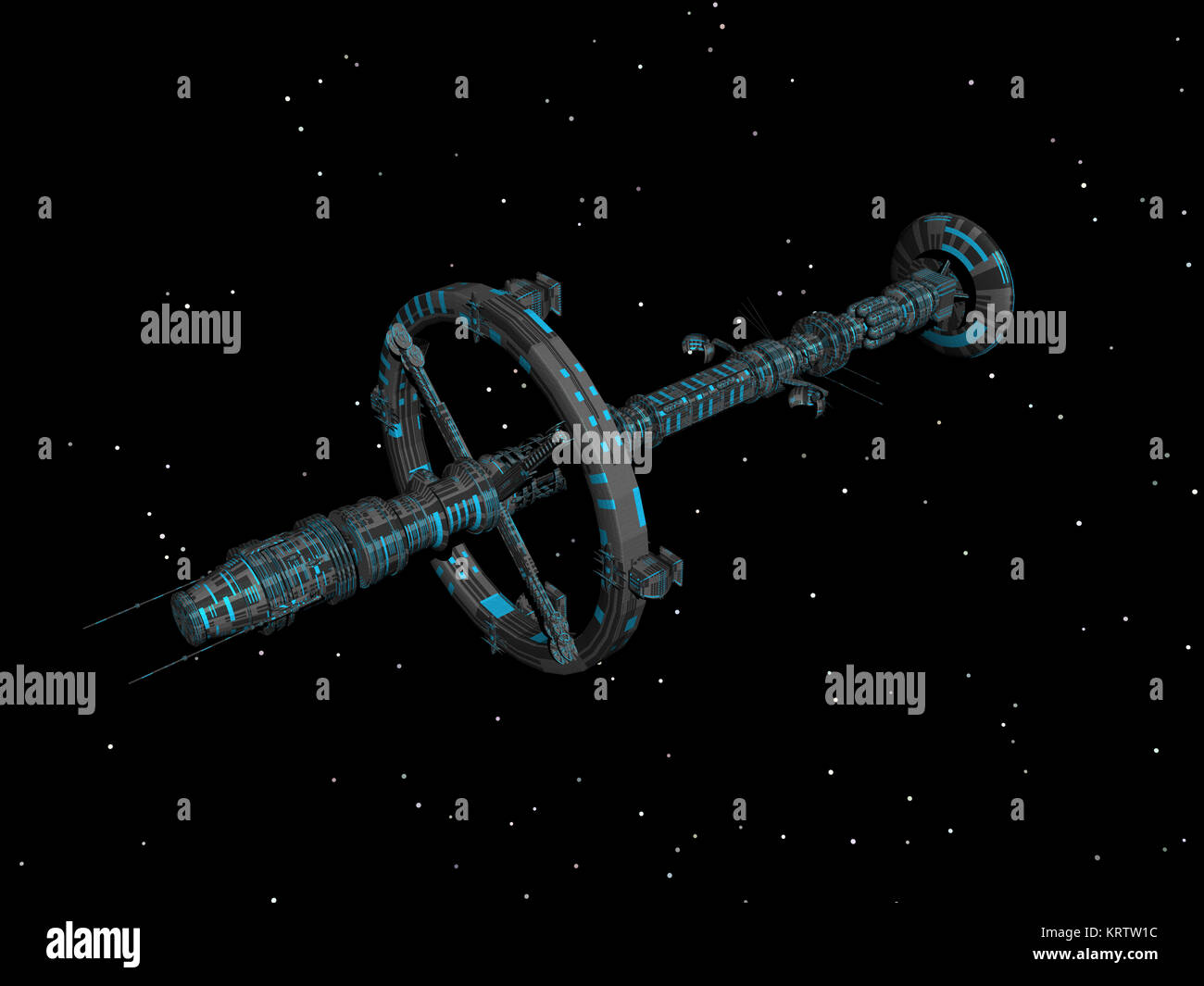 spaceship in space Stock Photo - Alamy