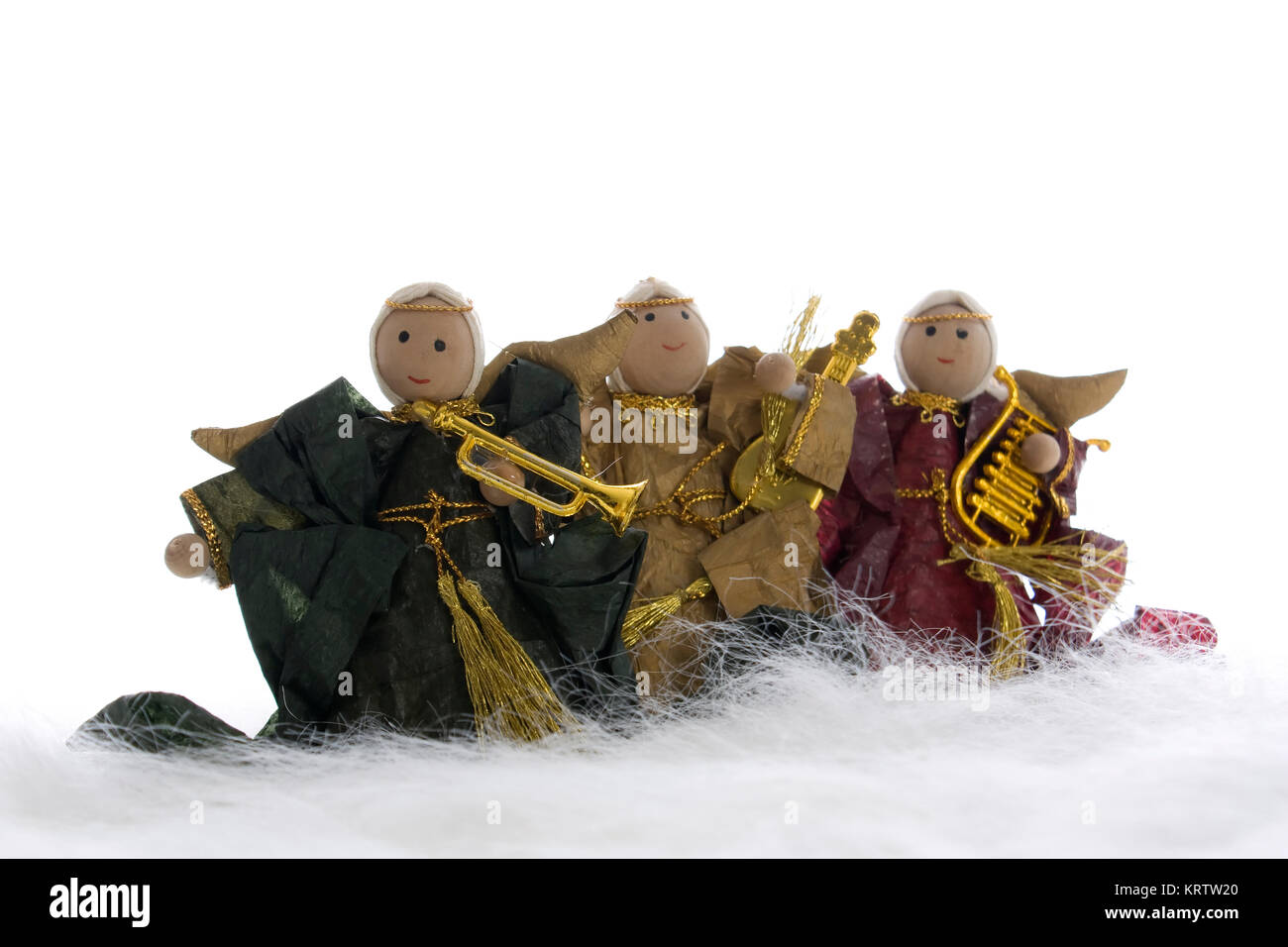 Christmas angels with instruments Stock Photo - Alamy