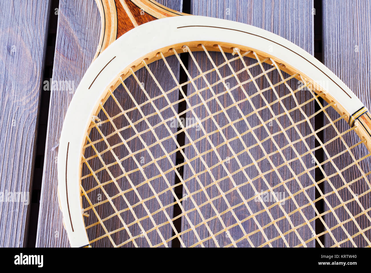 Wooden tennis racket Stock Photo - Alamy