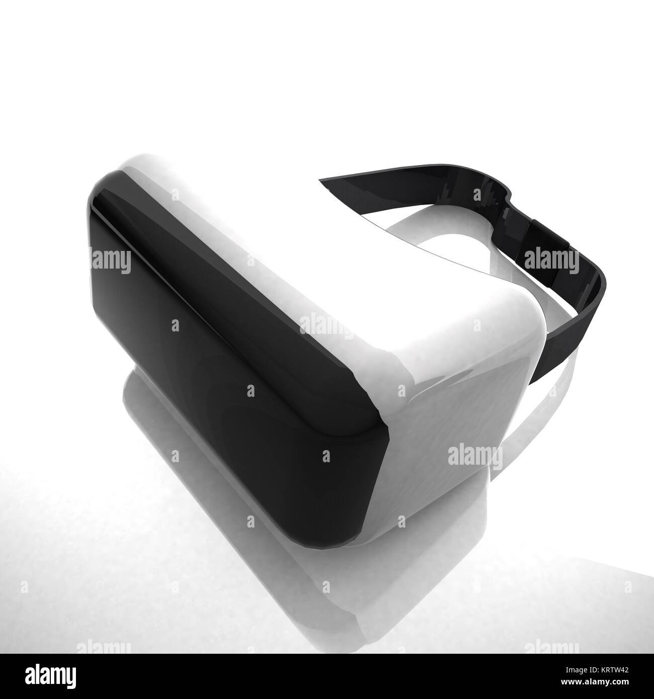 Virtual reality visor over white background Stock Photo - Alamy