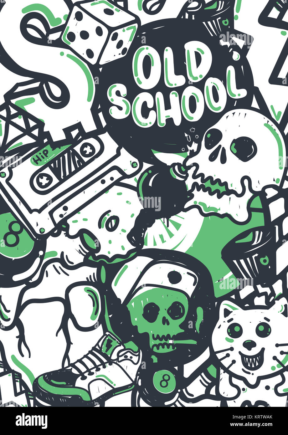 Background Graffiti Stickers Stock Photo - Alamy