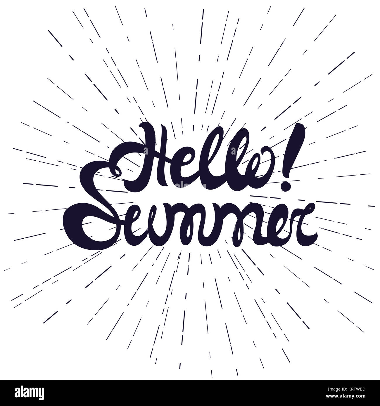 Hello summer sign bright Cut Out Stock Images & Pictures - Alamy