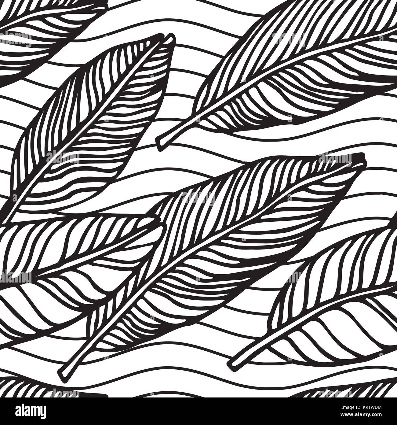 Simple seamless tropical jungle floral pattern background Stock Photo ...