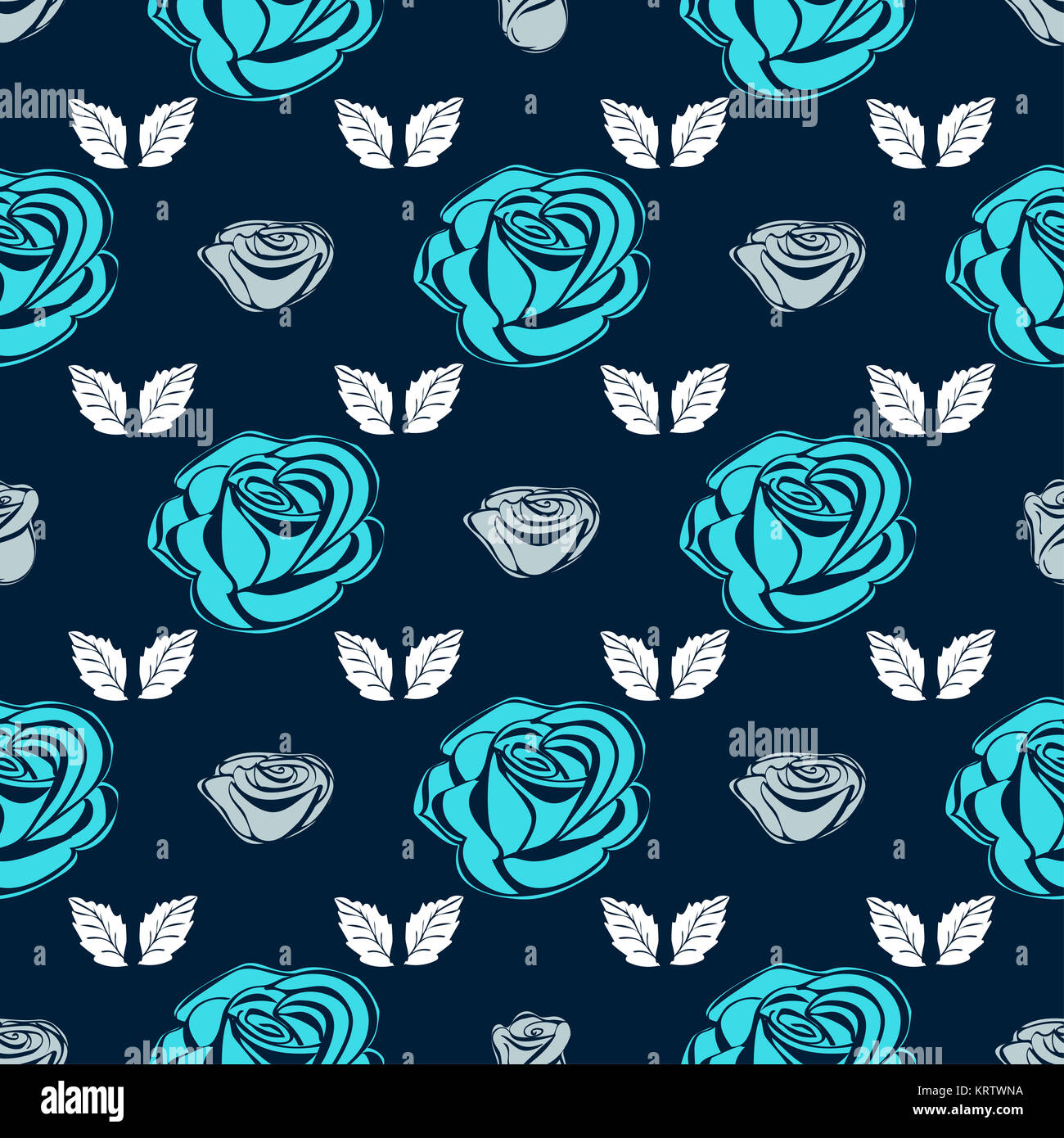 Seamless pattern Bud roses Stock Photo - Alamy