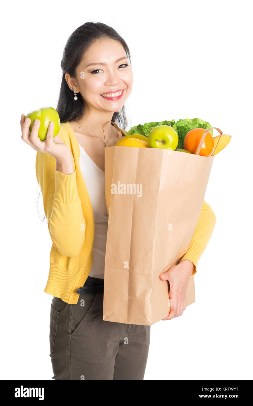 Woman Grocery shopping Stock Photo - Alamy