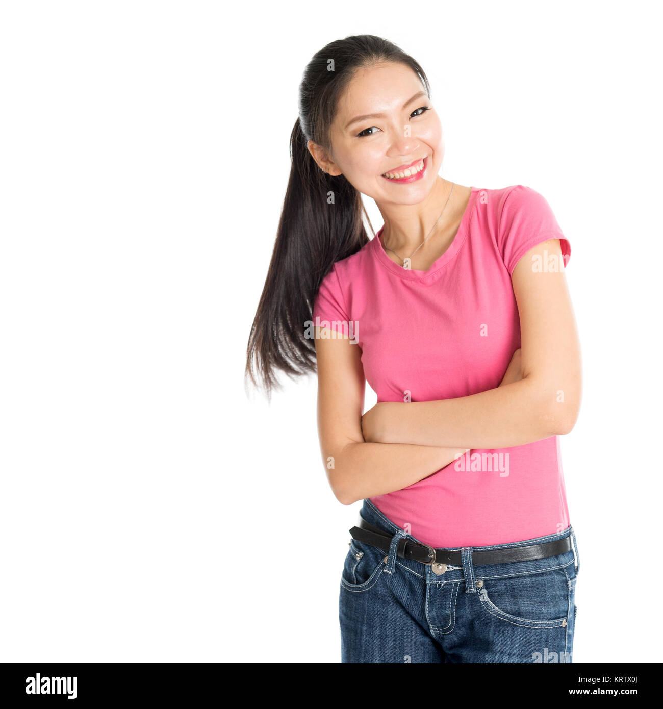 Happy young Asian girl Stock Photo - Alamy