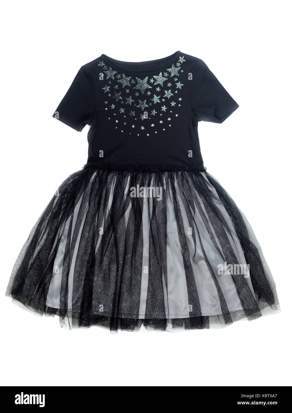 black dress with a pattern of stars Stock Photo - Alamy