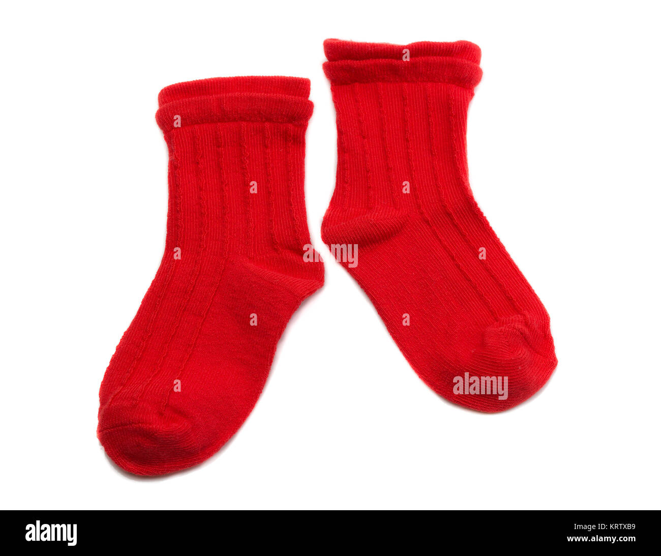 Red Socks Isolated on White Stock Photo - Alamy