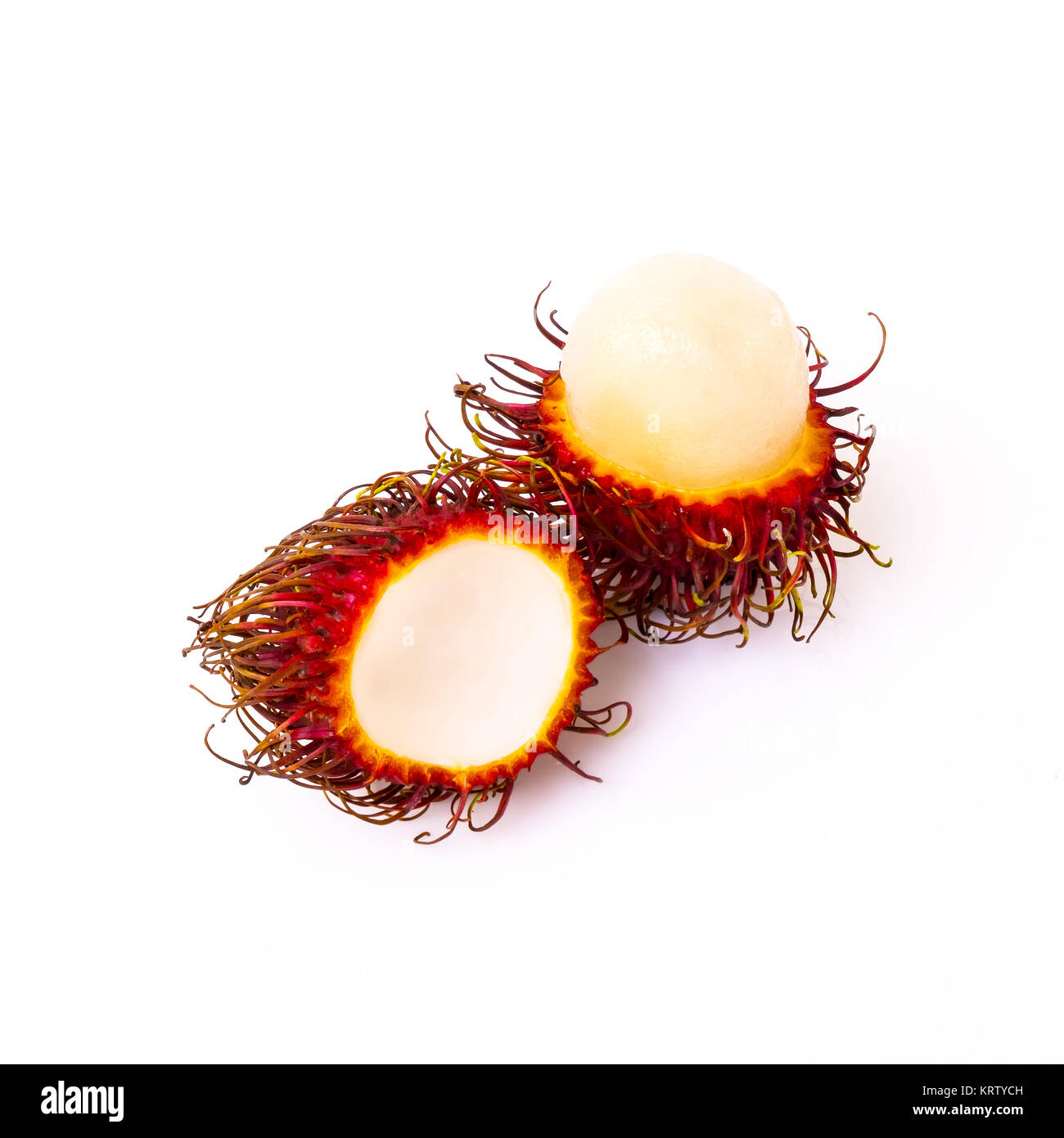 Isolated Rambutan on White Stock Photo - Alamy