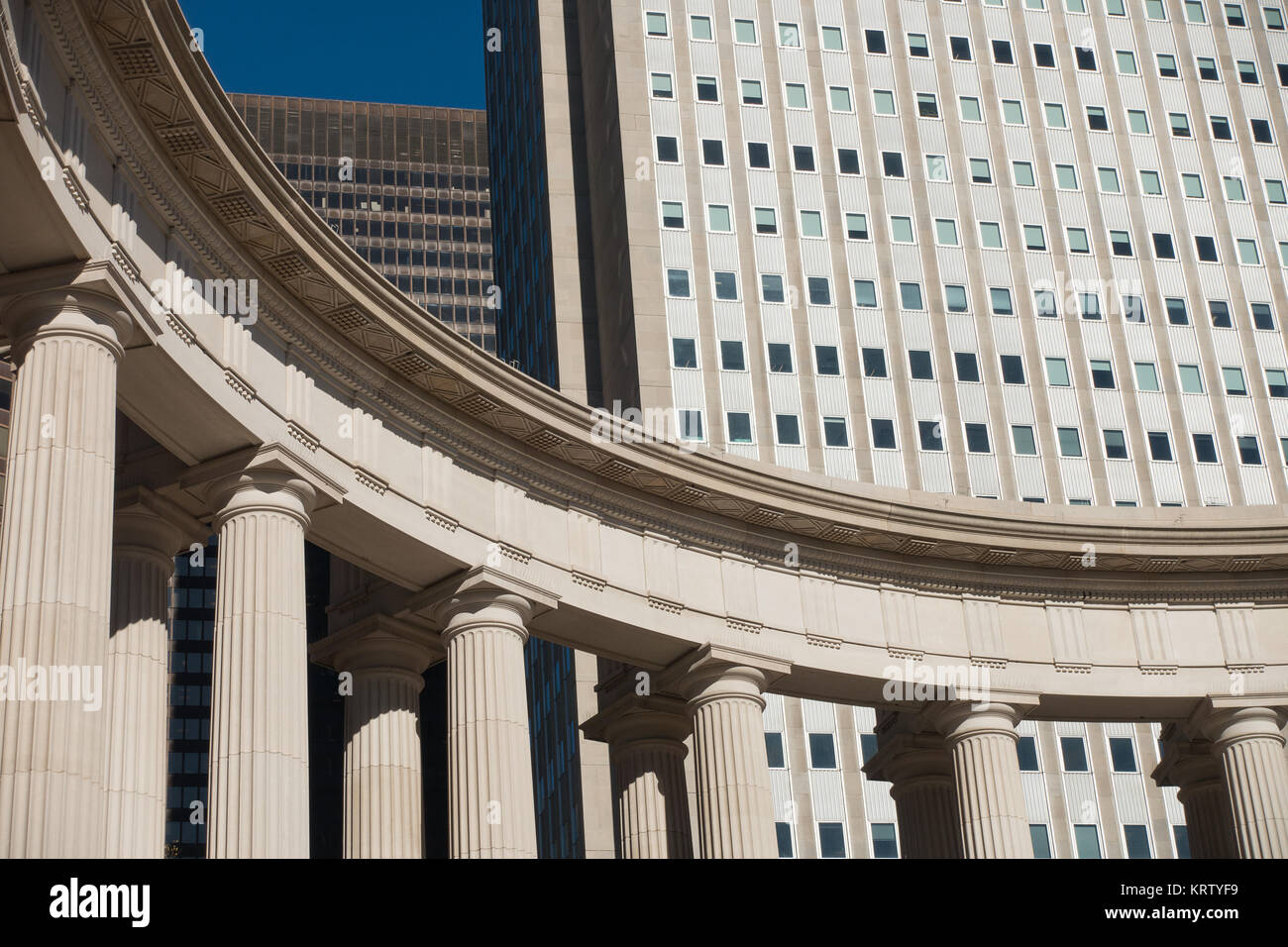 View of Millennium Monument in Wrigley Square at Millennium Park Stock ...