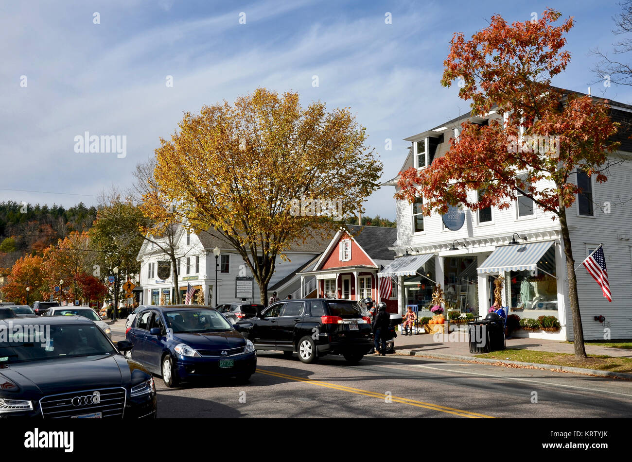 Main Street, Stowe, New England, Vermont, USA Stock Photo - Alamy