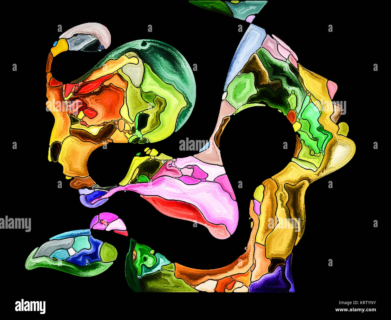 Virtualization of Self Fragmentation Stock Photo - Alamy