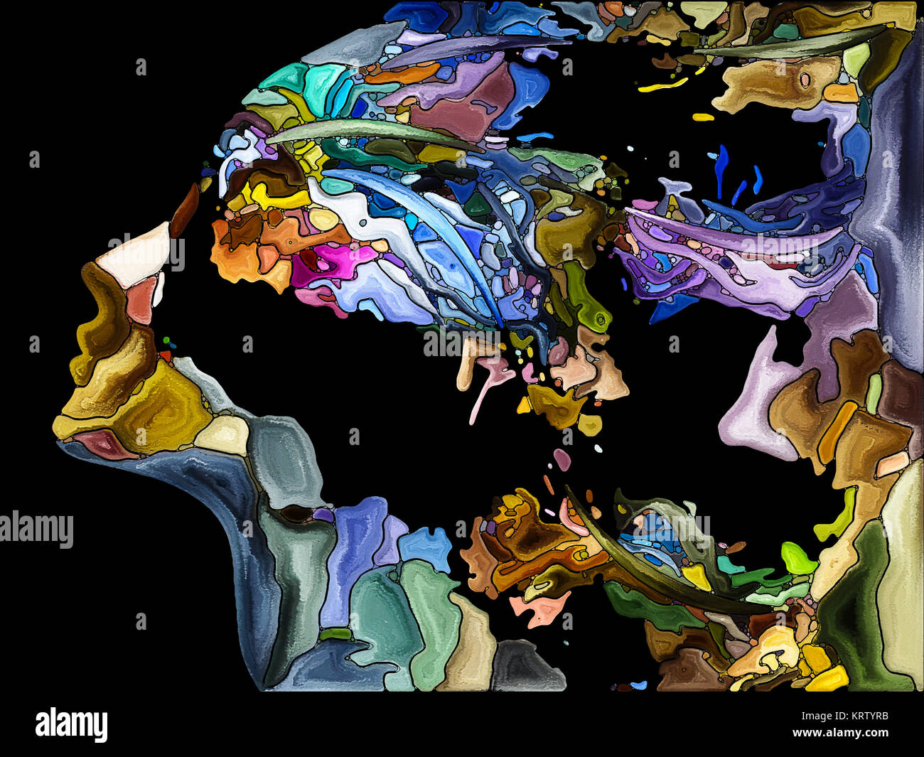 Virtualization of Self Fragmentation Stock Photo - Alamy