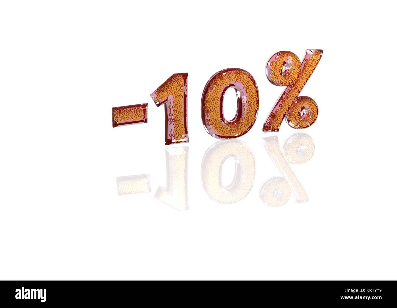 Inscription minus 10 percent with a set of signs of percent in it Stock ...