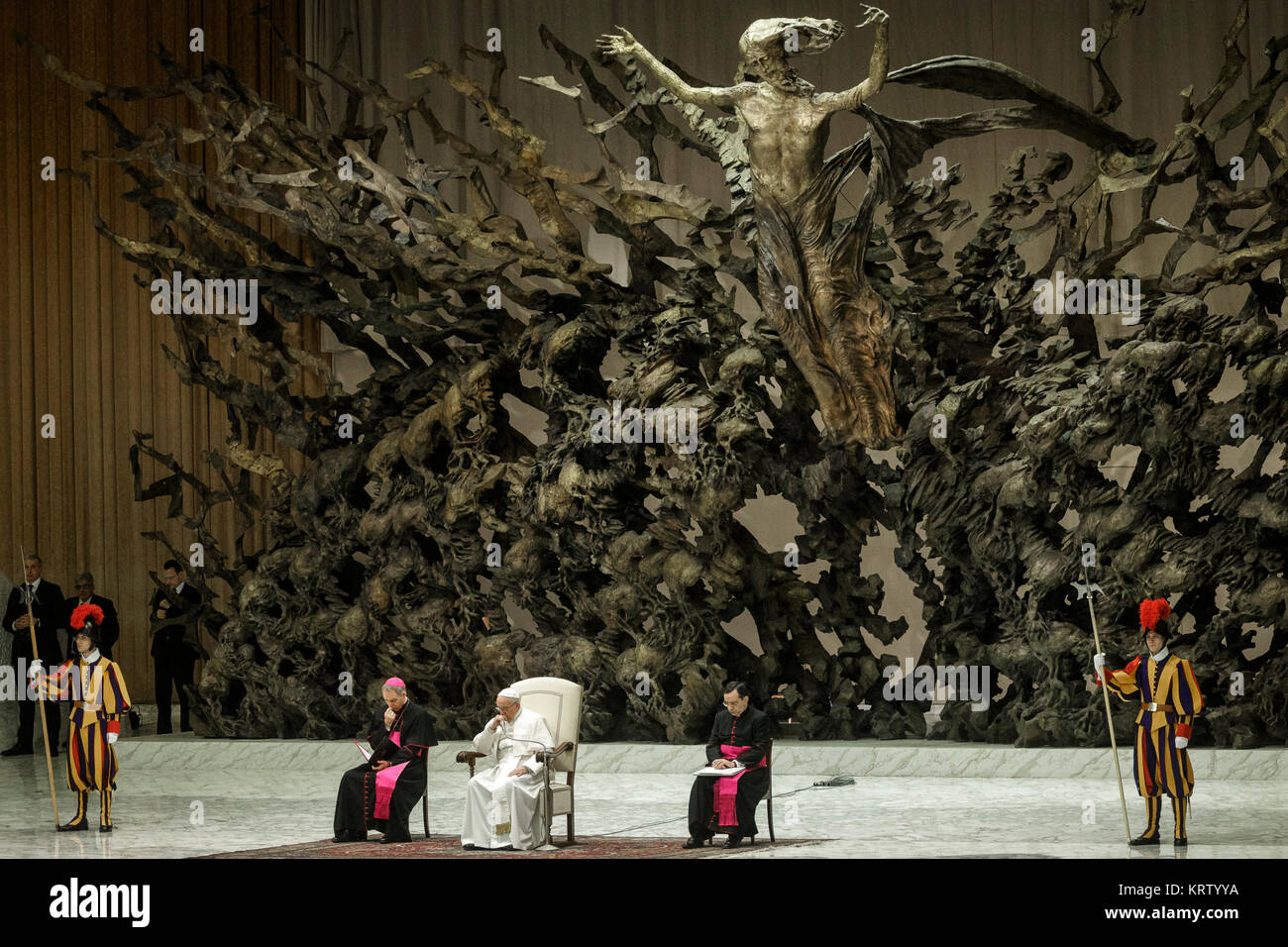 Vatican City, Vatican. 20th Dec, 2017. Pope Francis leads his Weekly ...