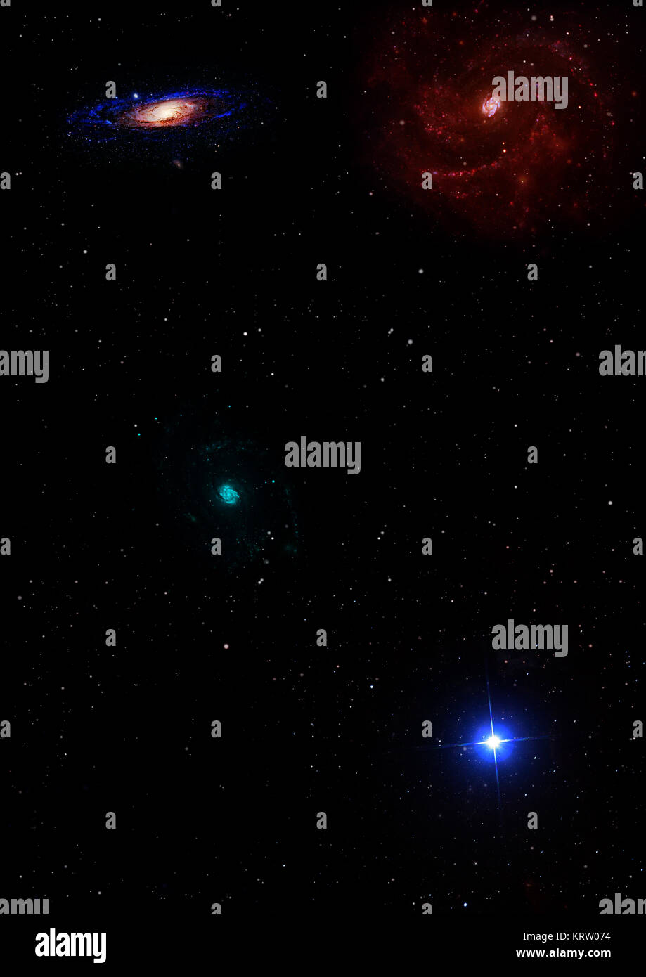 Star field in space and a nebulae Stock Photo - Alamy