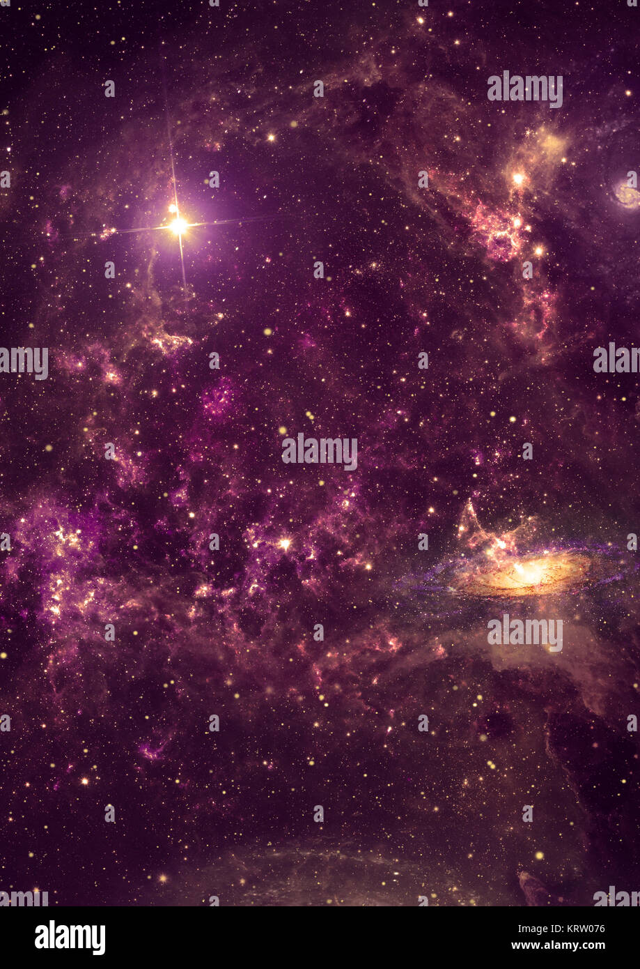 Star field in space and a nebulae Stock Photo - Alamy