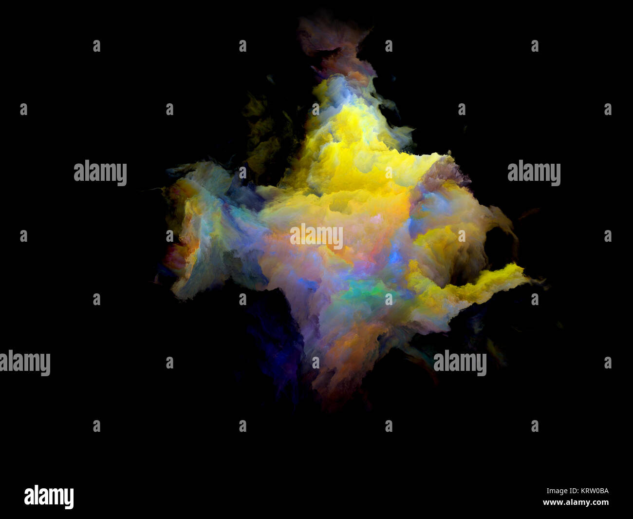 Colorful Fractal Cloud Particle Stock Photo - Alamy