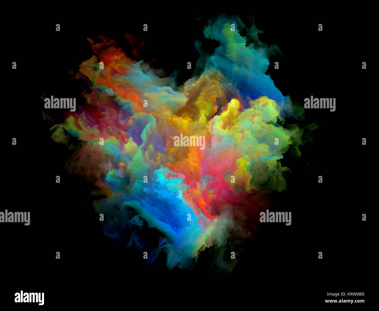 Colorful Fractal Cloud Particle Stock Photo - Alamy