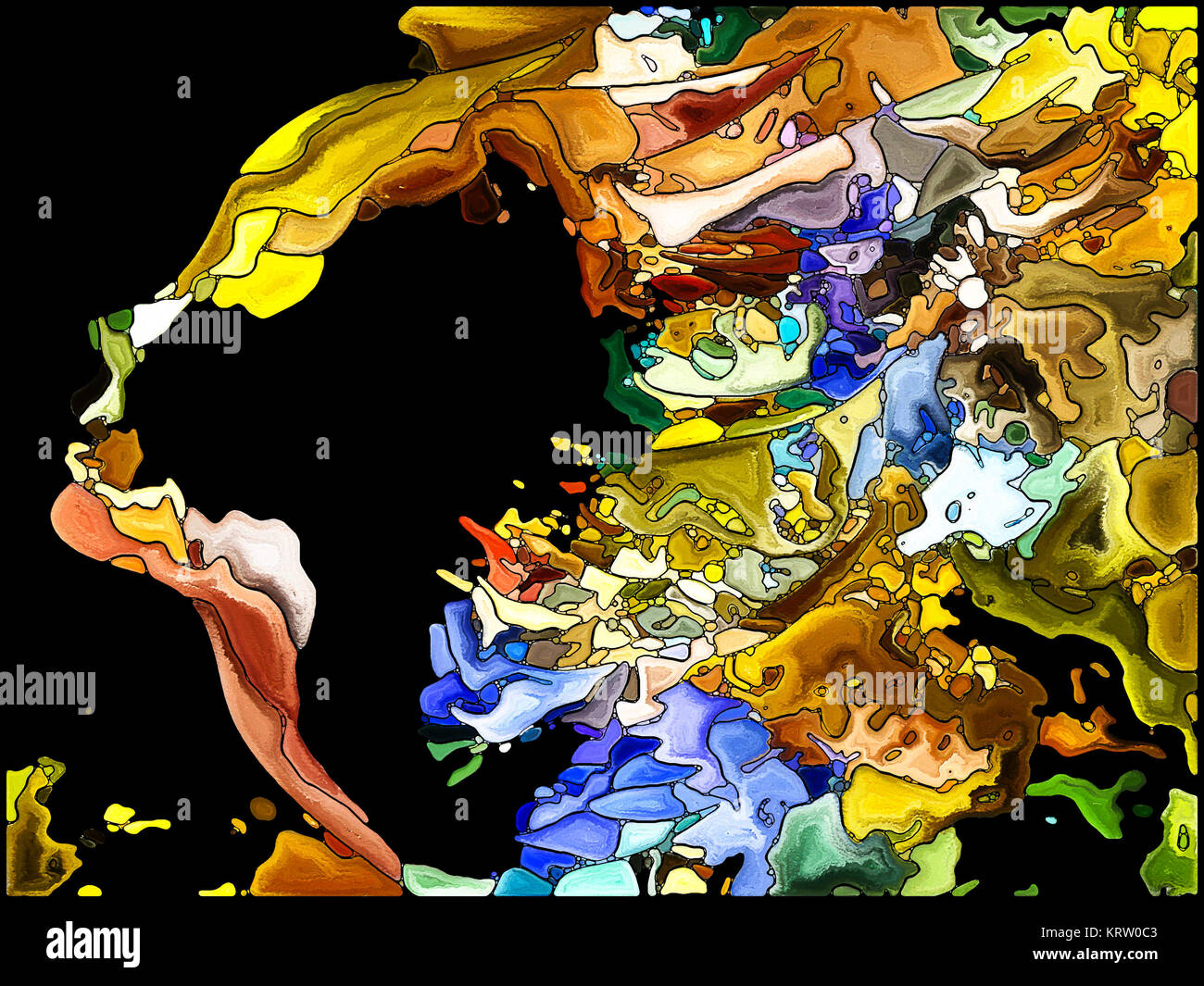 Unfolding of Self Fragmentation Stock Photo - Alamy